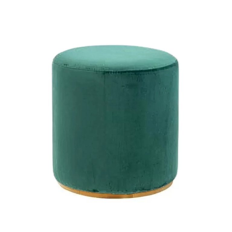 Green Velvet Ottoman Hire - Stylish Event Seating